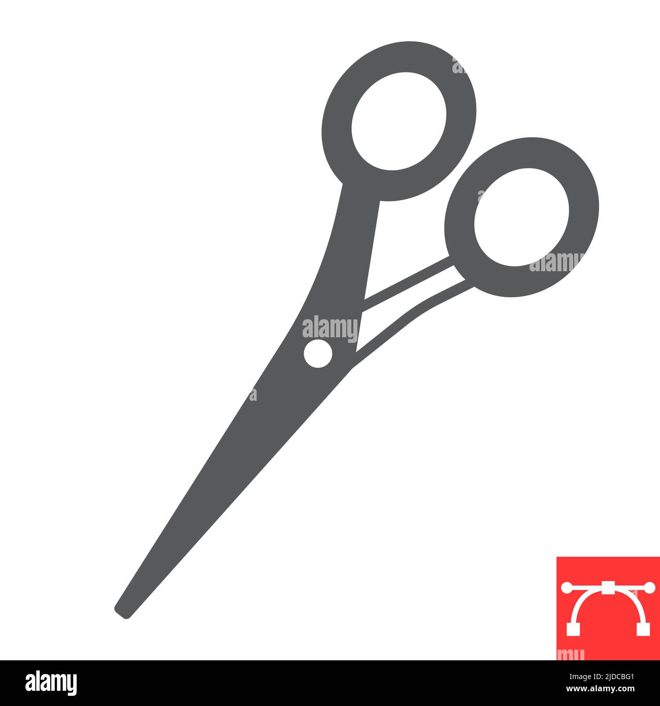 Scissors glyph icon, barber and hairdresser, hair shears vector icon ...