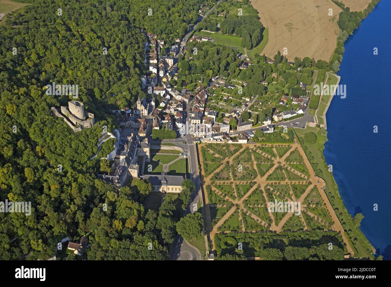 France, Val-d'Oise La Roche-Guyon town famous for its castle ...