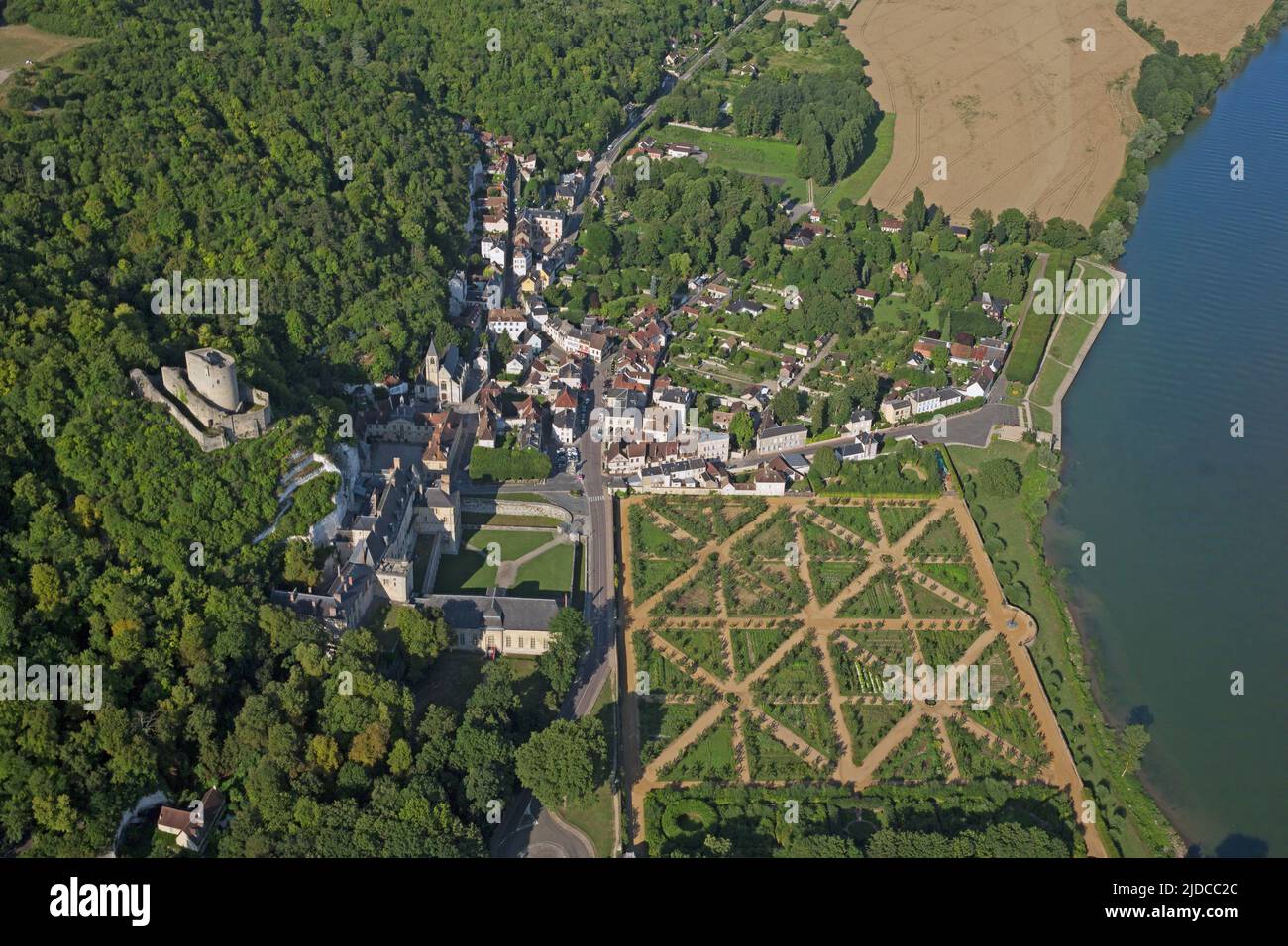 France, Val-d'Oise La Roche-Guyon town famous for its castle ...