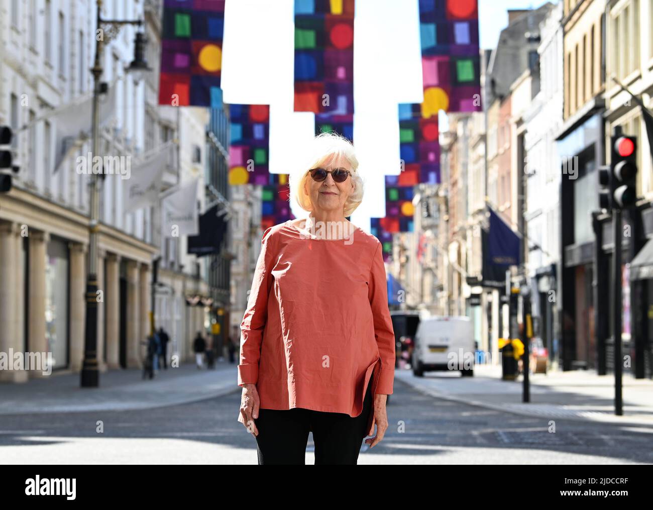 EDITORIAL USE ONLY British artist Mali Morris RA during the unveiling ...