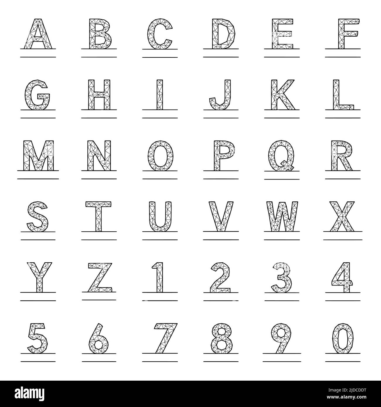 Vector set of personalized monograms in geometric style on white ...