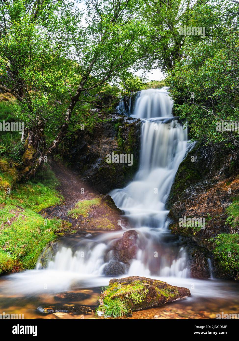 Ardvreck Castle Waterfall, Loch Assynt, Sutherland, NC500, Scotland, UK ...