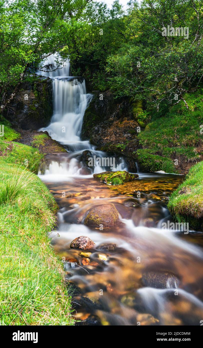Ardvreck Castle Waterfall, Loch Assynt, Sutherland, NC500, Scotland, UK ...
