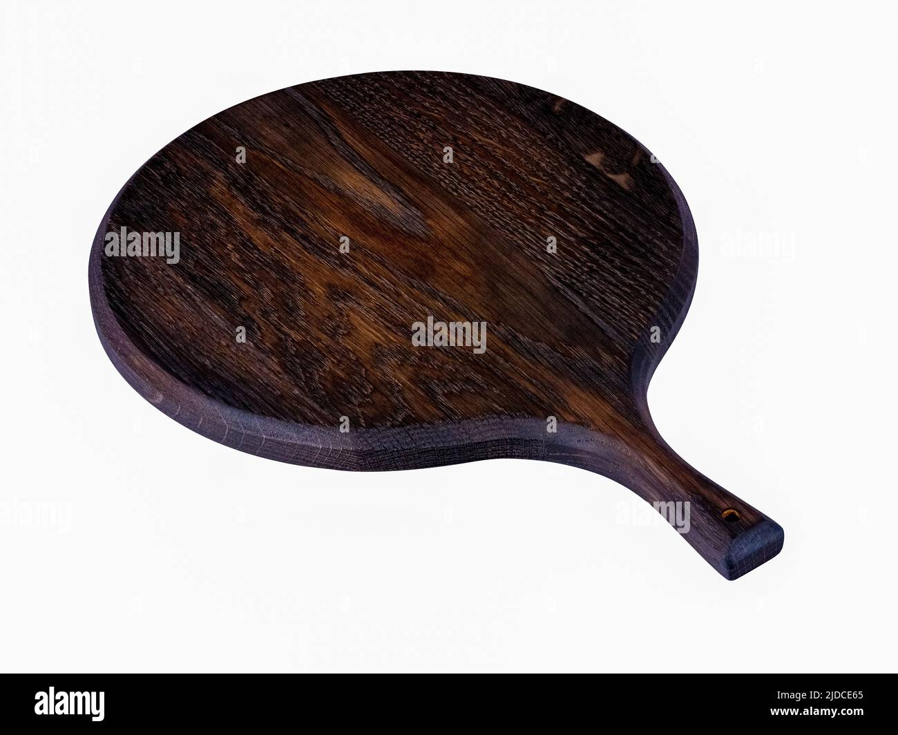 Empty cutting board in dark oak wood isolated on white Stock Photo - Alamy