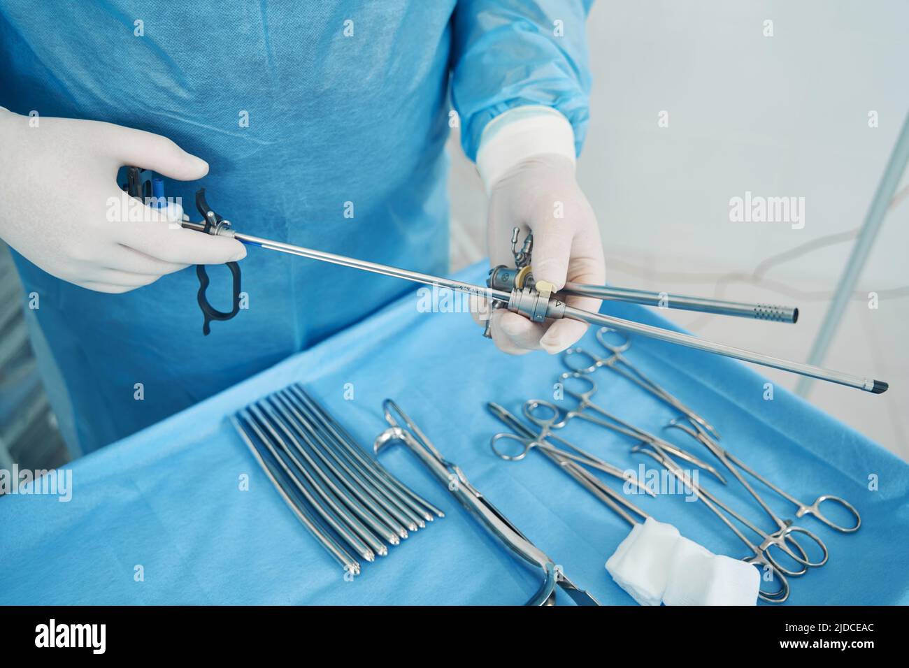 Doctor getting ready for the hysteroscopy procedure Stock Photo - Alamy