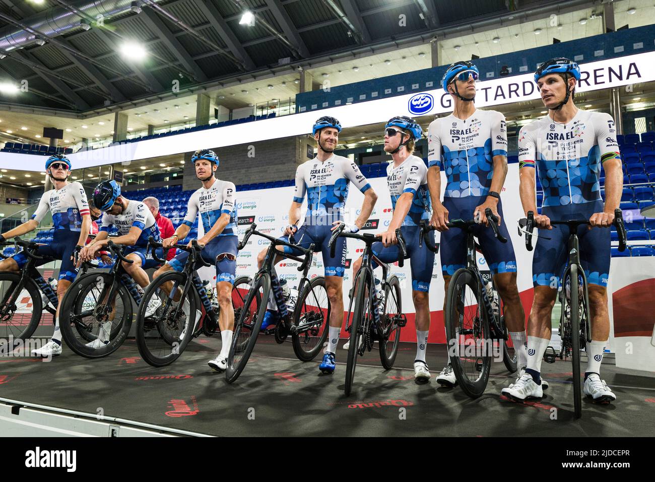 Switzerland, Canton Ticino, Ambrì, stage departure from Ambrì, Israel ...