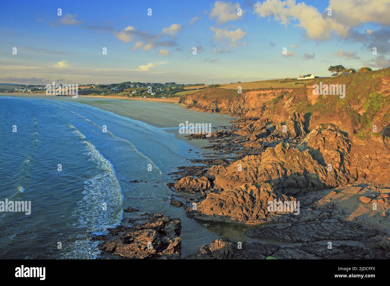 France, Finistère Kerlaz, the bay of Douarnenez, maritime landscape ...