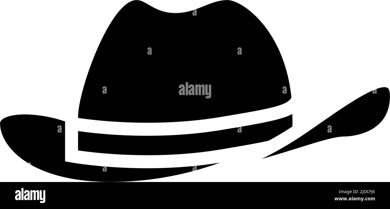 hat cowboy glyph icon vector illustration Stock Vector Image & Art - Alamy