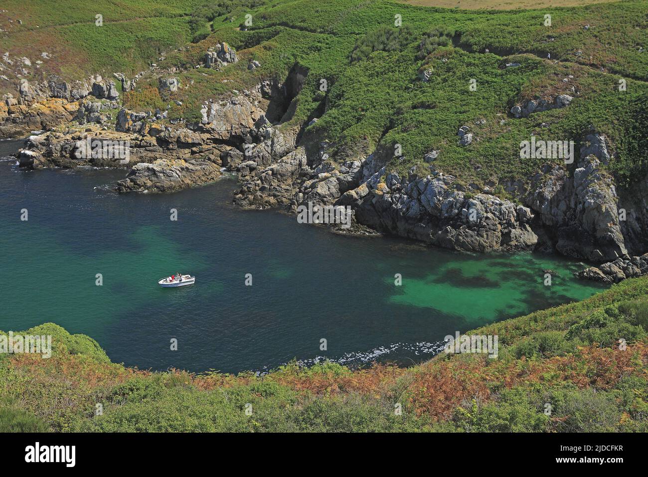 France, Finistère Cléden-Cap-Sizun, coastal landscape, cliff and ...