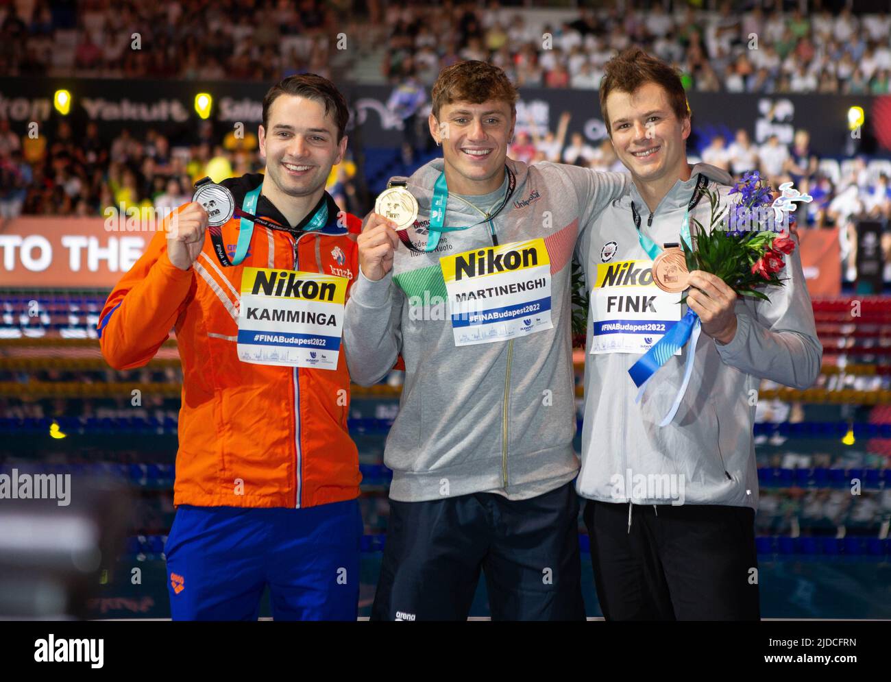 Arno Kamminga of Netherlands Silver medal, Nicolo Martinenghi of Italy ...