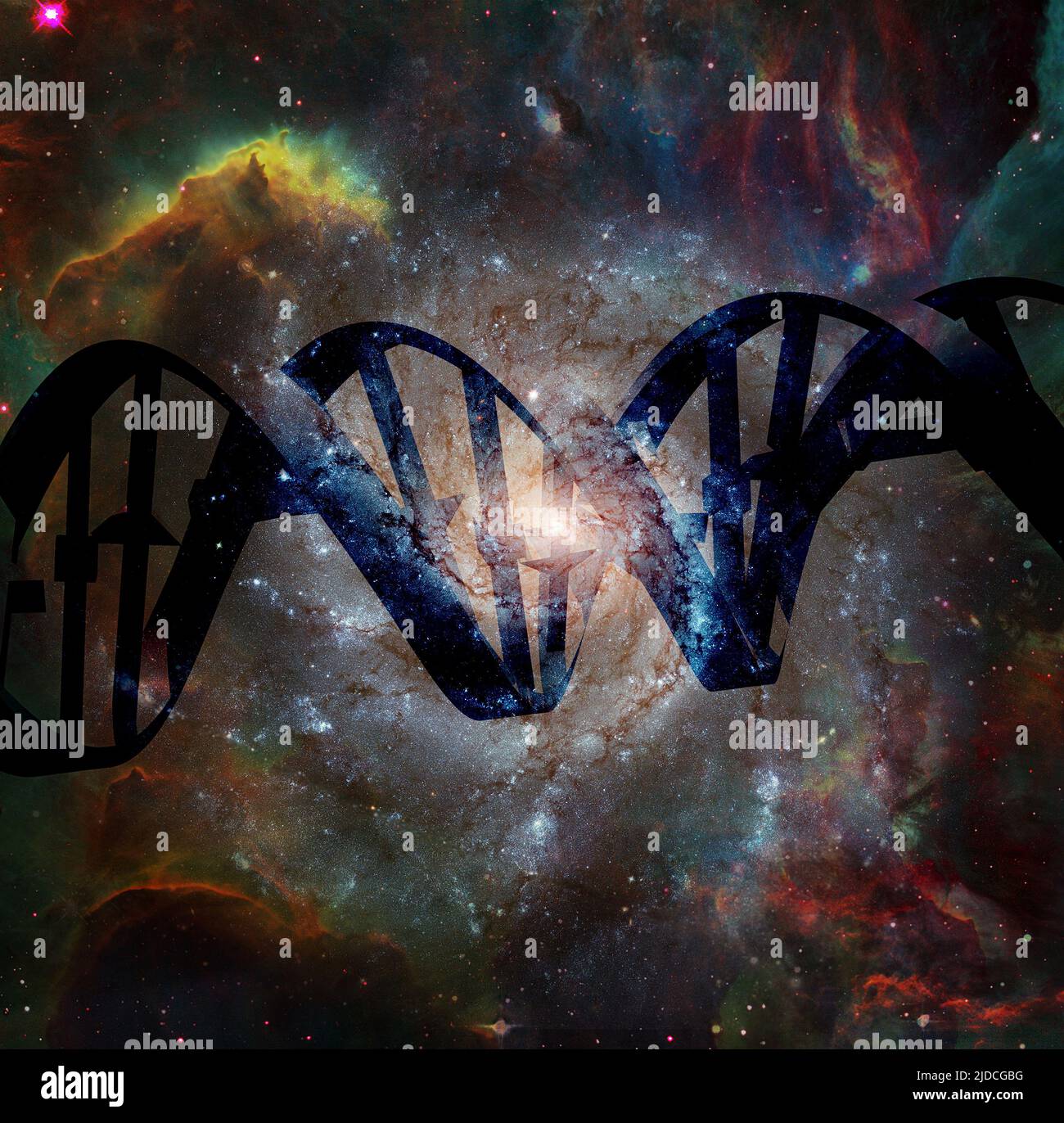 DNA strand in space. 3D rendering Stock Photo - Alamy