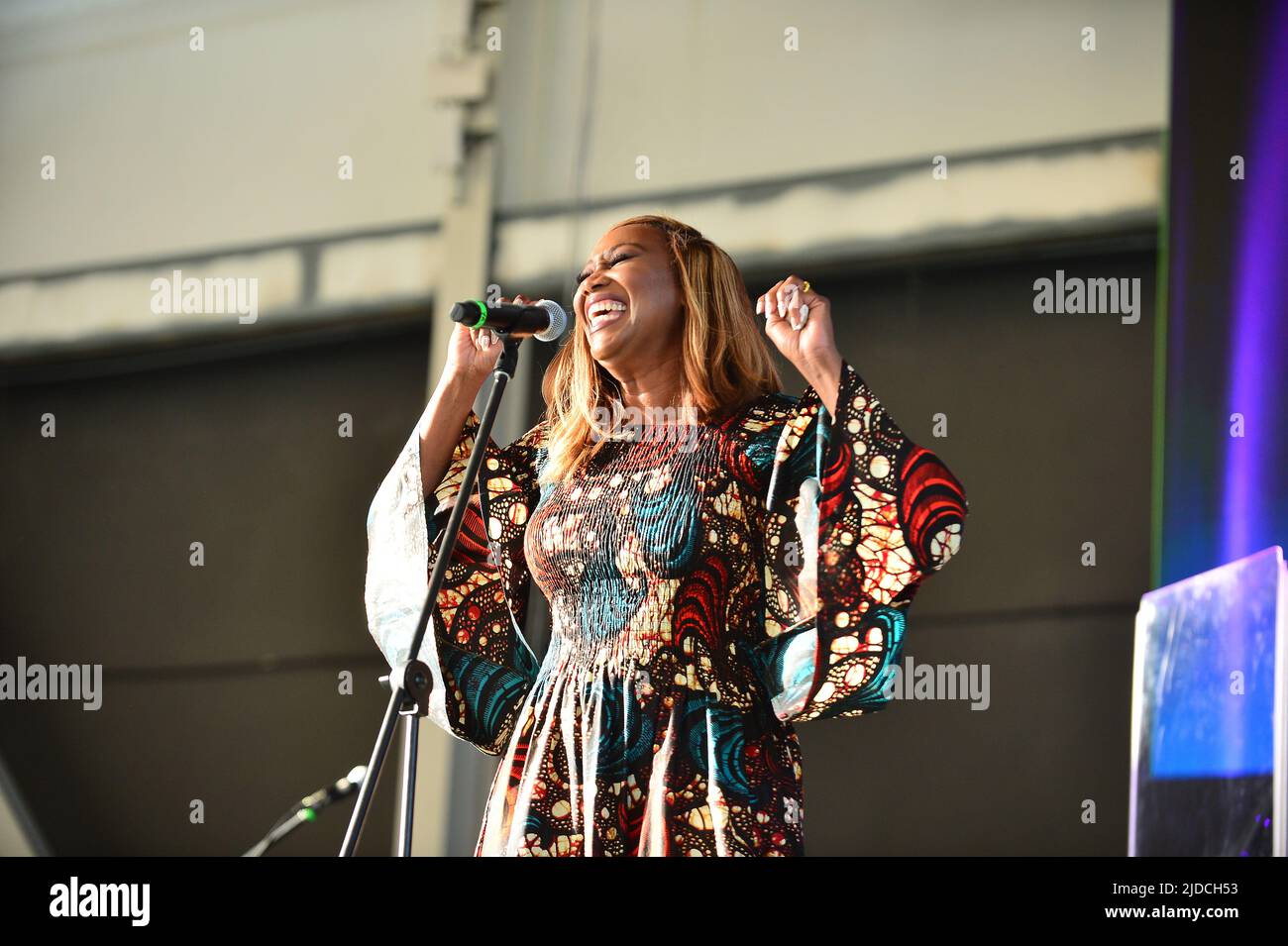 Miramar, FL, USA. 18th June, 2022. Yolanda Adams performs live on stage ...
