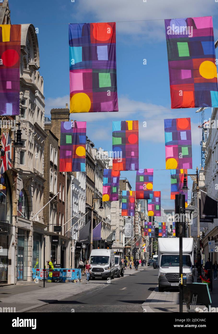 Colourful flags designed by mali morris ra hi-res stock photography and ...
