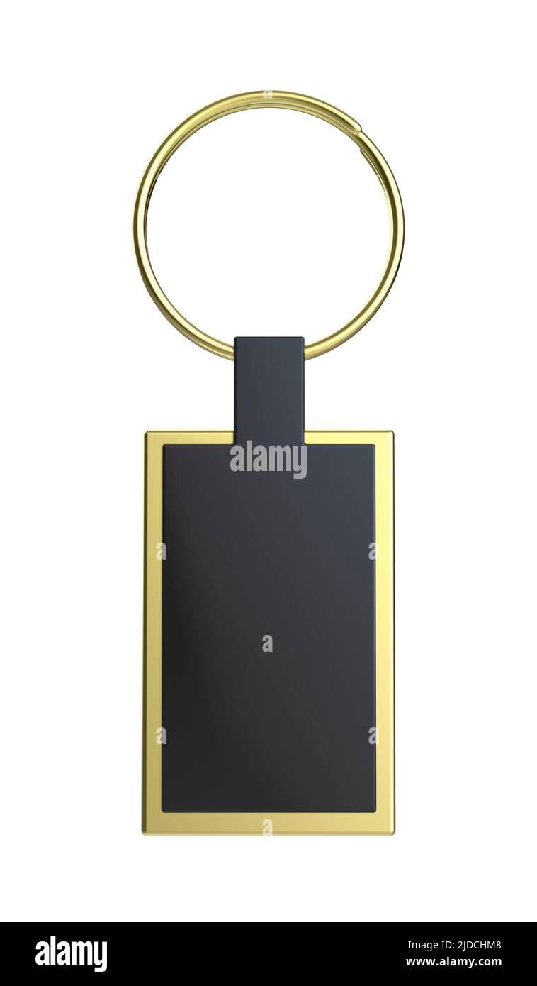 Black keyring isolated on white background, front view Stock Photo - Alamy