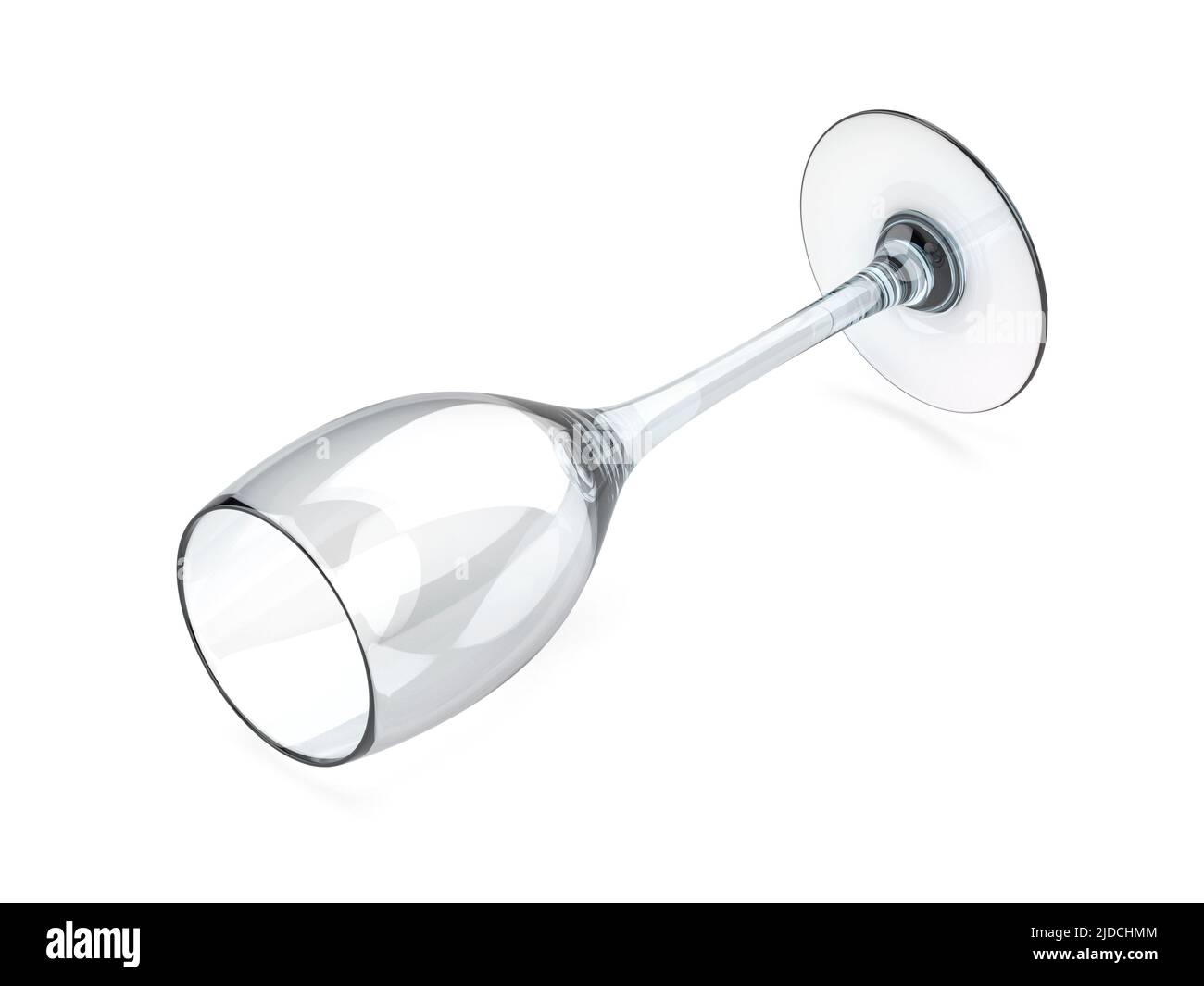 Empty wine glass on white background Stock Photo - Alamy