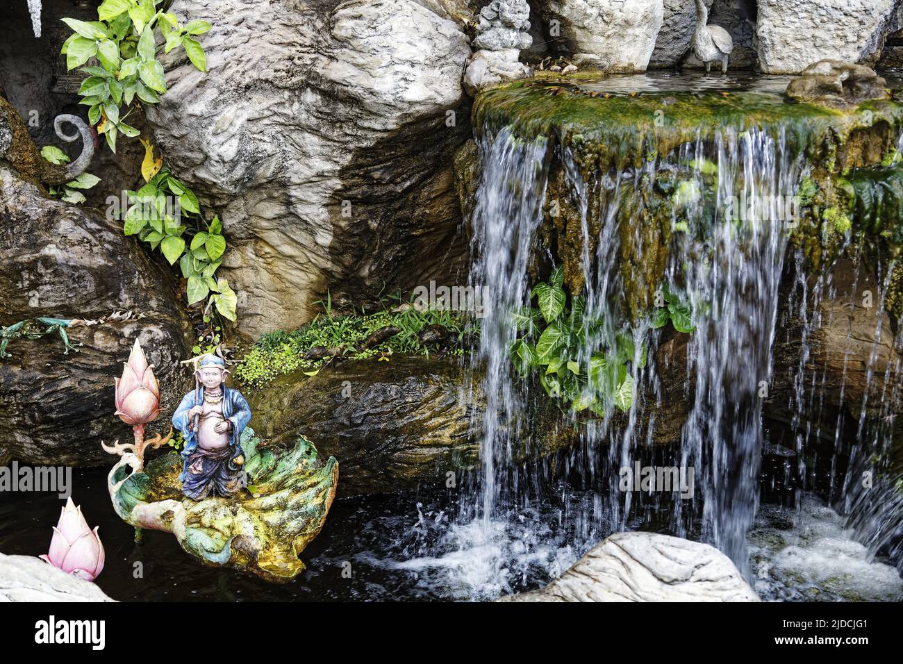 Chiang Rai province, Thailand. 17th May, 2022. Waterfall sculpture in ...