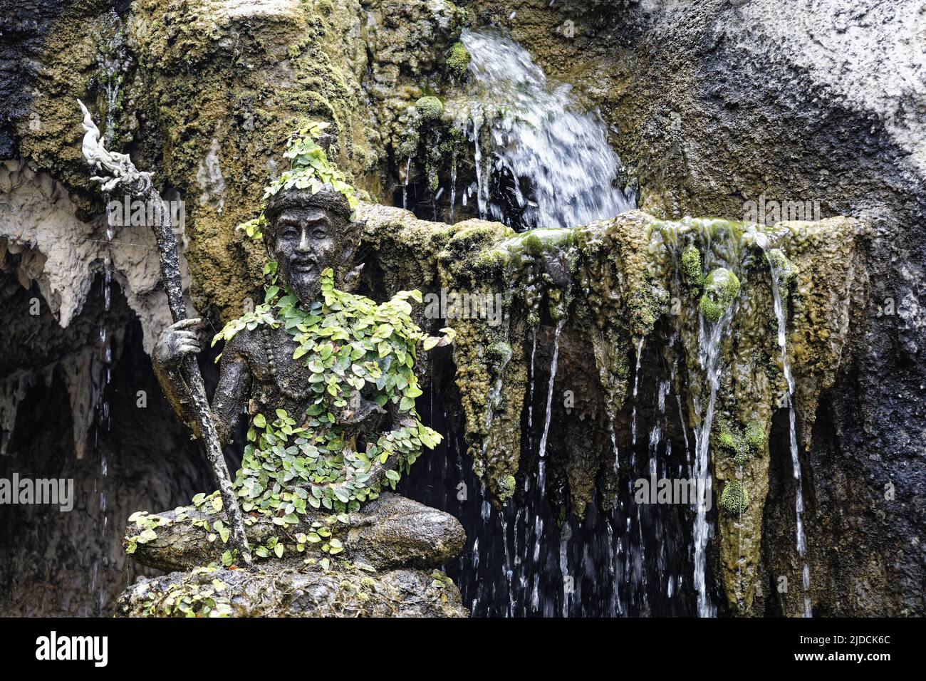 Chiang Rai province, Thailand. 17th May, 2022. Waterfall sculpture in ...