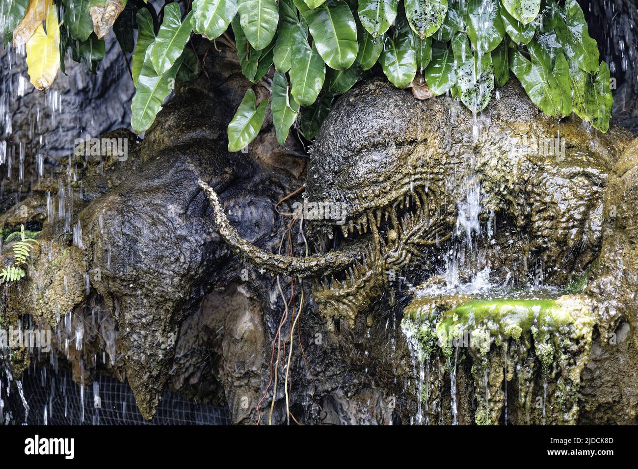Chiang Rai province, Thailand. 17th May, 2022. Waterfall sculpture in ...