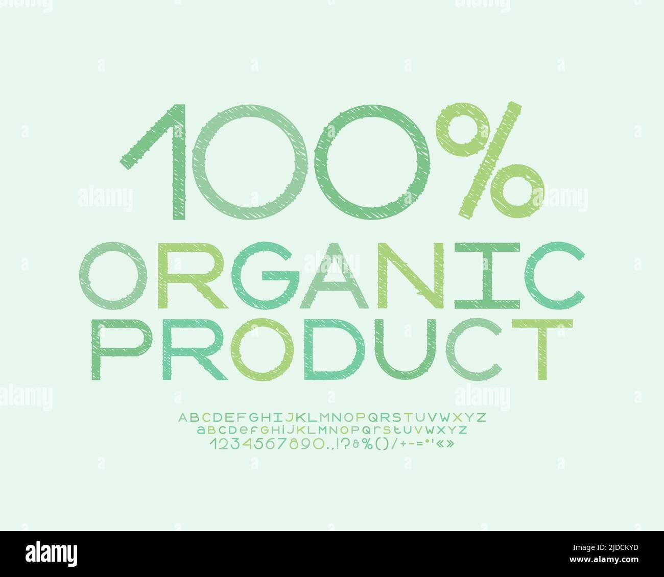 Modern product emblem One hundred percent green colors. Creative ...