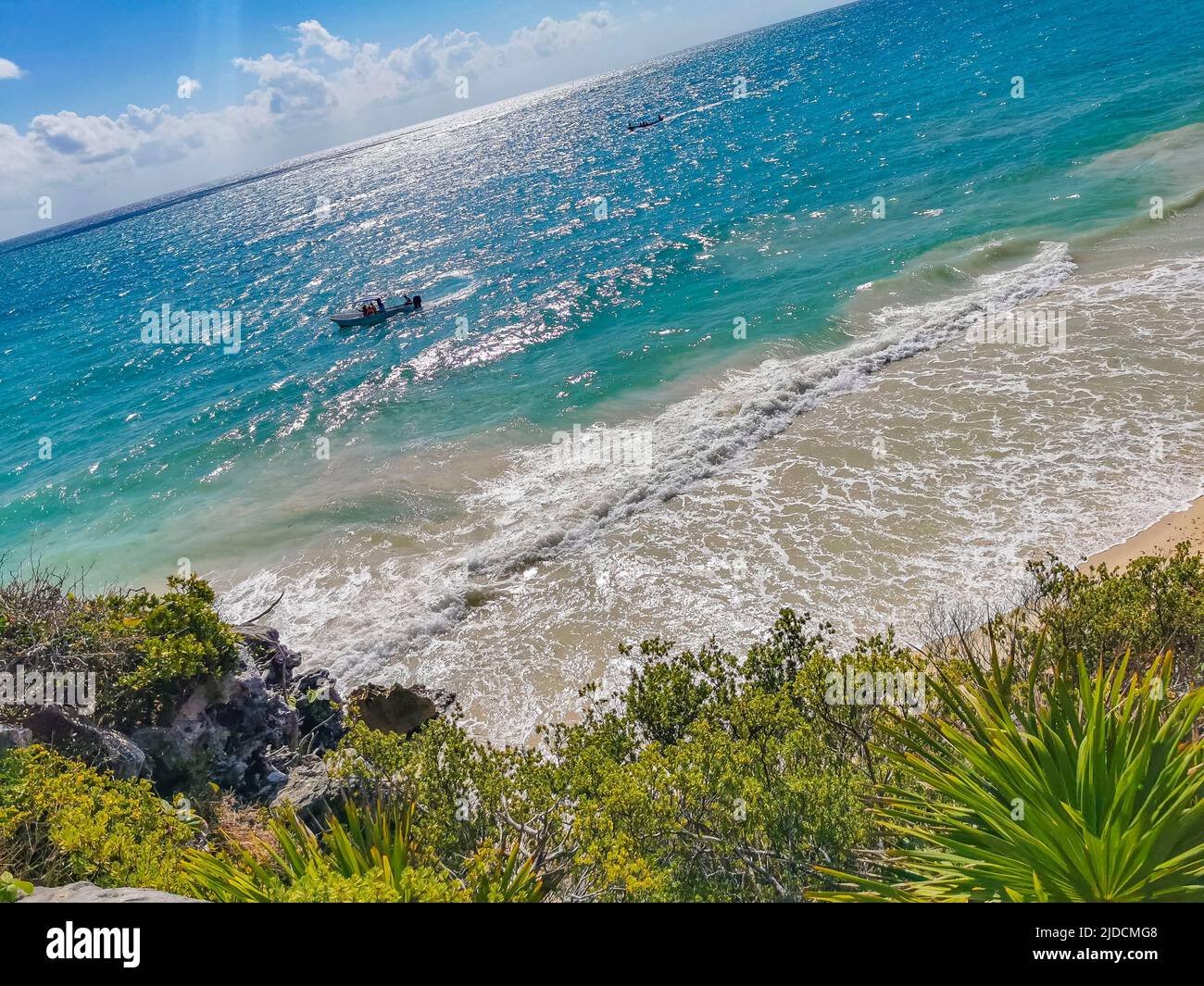 Ancient Tulum ruins Mayan site with temple ruins pyramids and artifacts ...