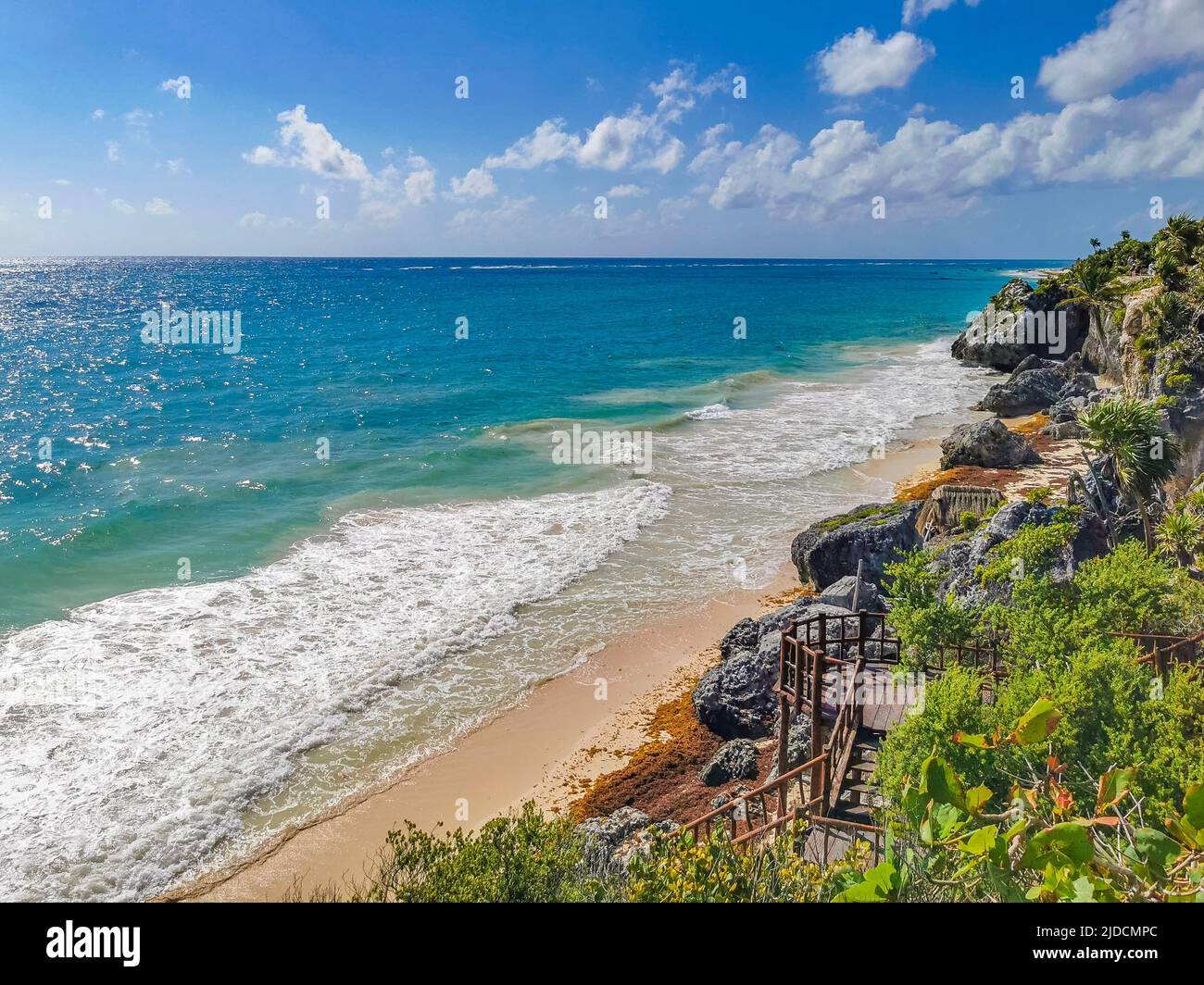 Ancient Tulum ruins Mayan site with temple ruins pyramids and artifacts ...