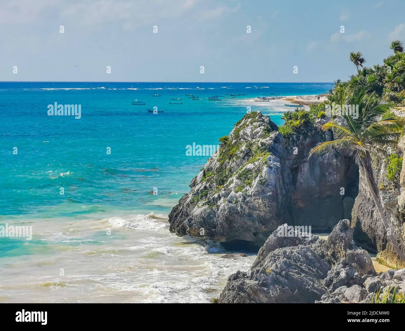 Ancient Tulum ruins Mayan site with temple ruins pyramids and artifacts ...