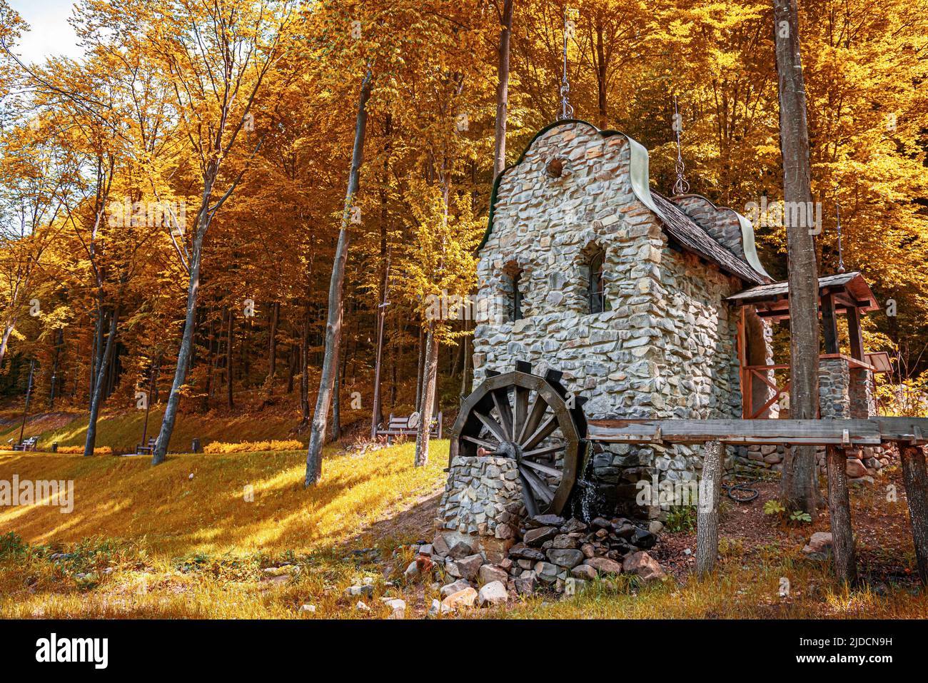 Ancient stone watermill Stock Photo - Alamy
