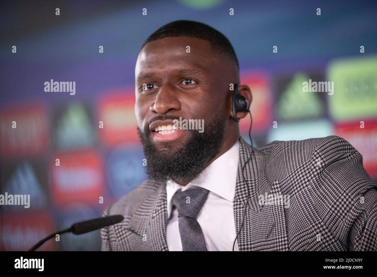 Madrid, Spain. 20th June, 2022. Presentation of Antonio Rudiger as a ...