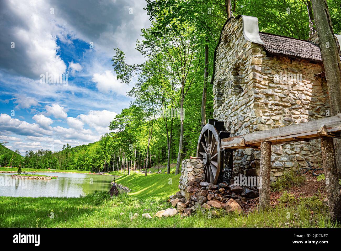 Ancient stone watermill Stock Photo - Alamy