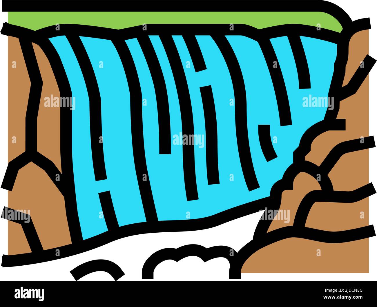 victoria falls color icon vector illustration Stock Vector Image & Art ...