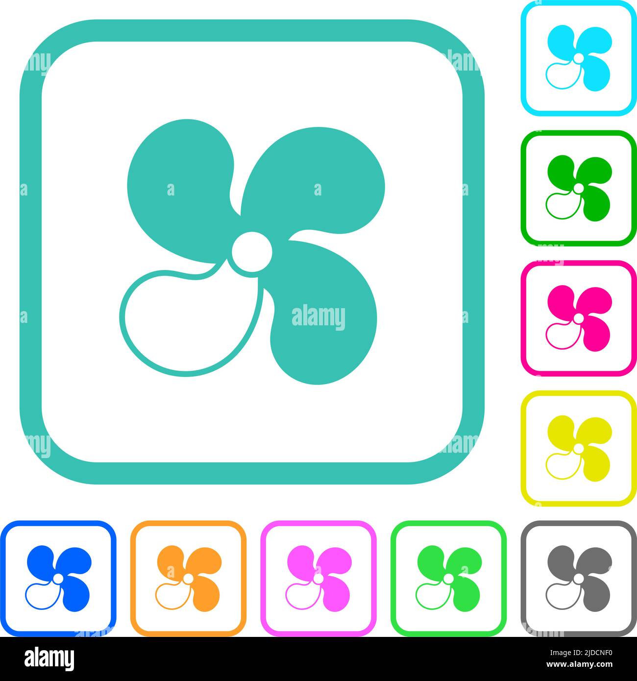 Car fan level 3 vivid colored flat icons in curved borders on white ...