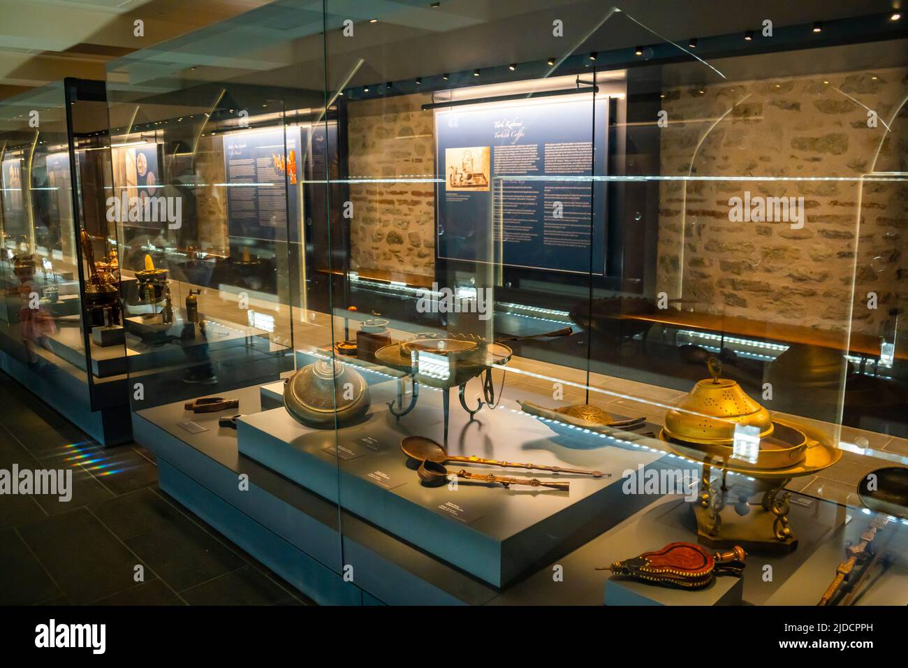 Interiors and exhibits in Topkapi kitchen pavilions of the ...