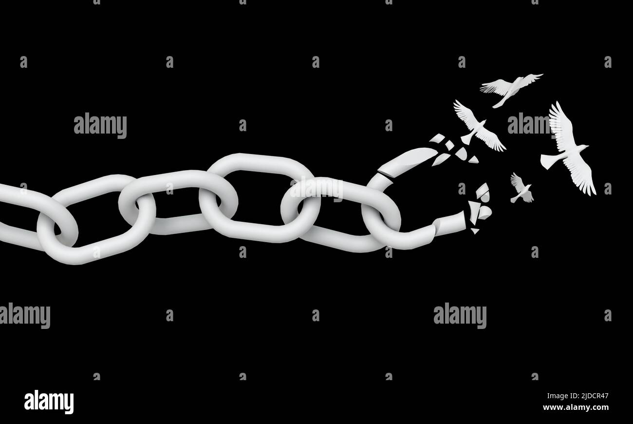 Chain broken freedom hi-res stock photography and images - Alamy