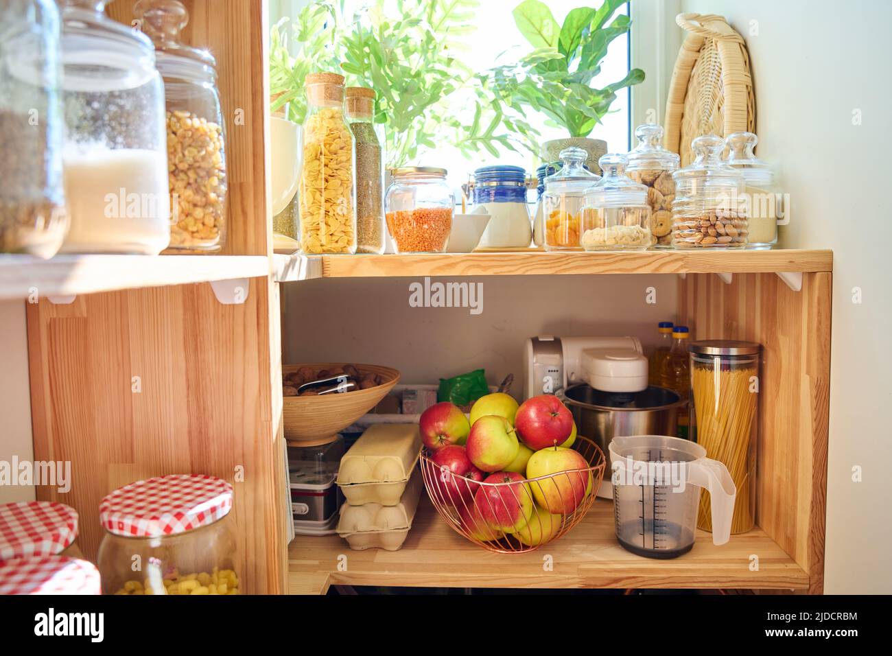 Storage of food in the kitchen in pantry Stock Photo - Alamy