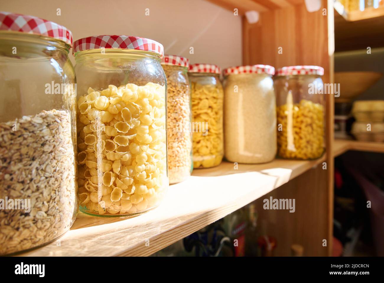 Storage of food in the kitchen in pantry Stock Photo - Alamy