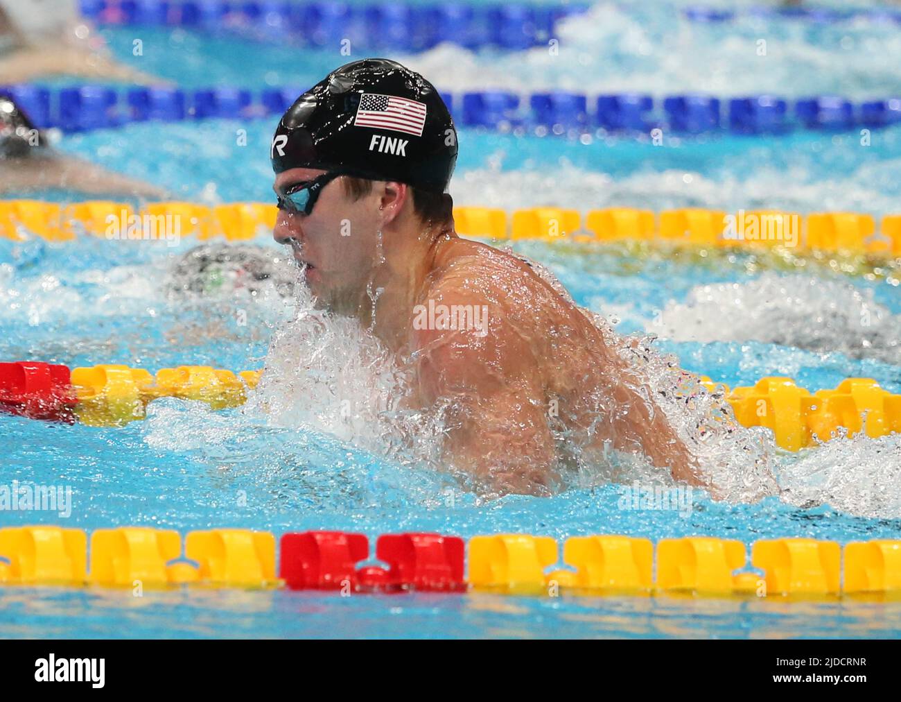 Nic Fink of USA Bronze medal, Men 100 M Breaststroke during the 19th ...