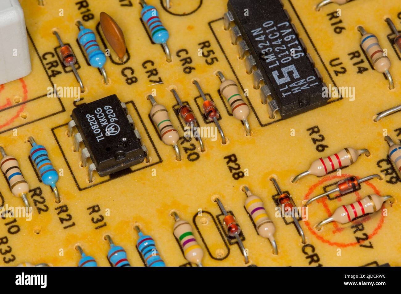 Electronic circuit board close up Stock Photo - Alamy