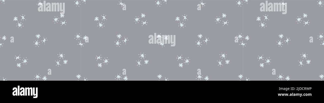 Christmas frozen snowflake seamless vector border. Masculine winter ...