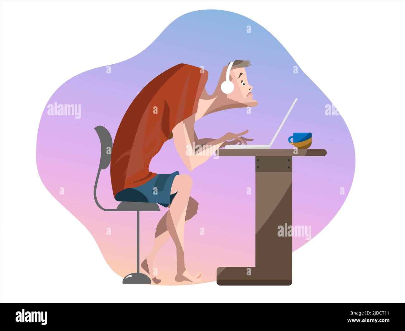 Student studying notes Stock Vector Images - Alamy