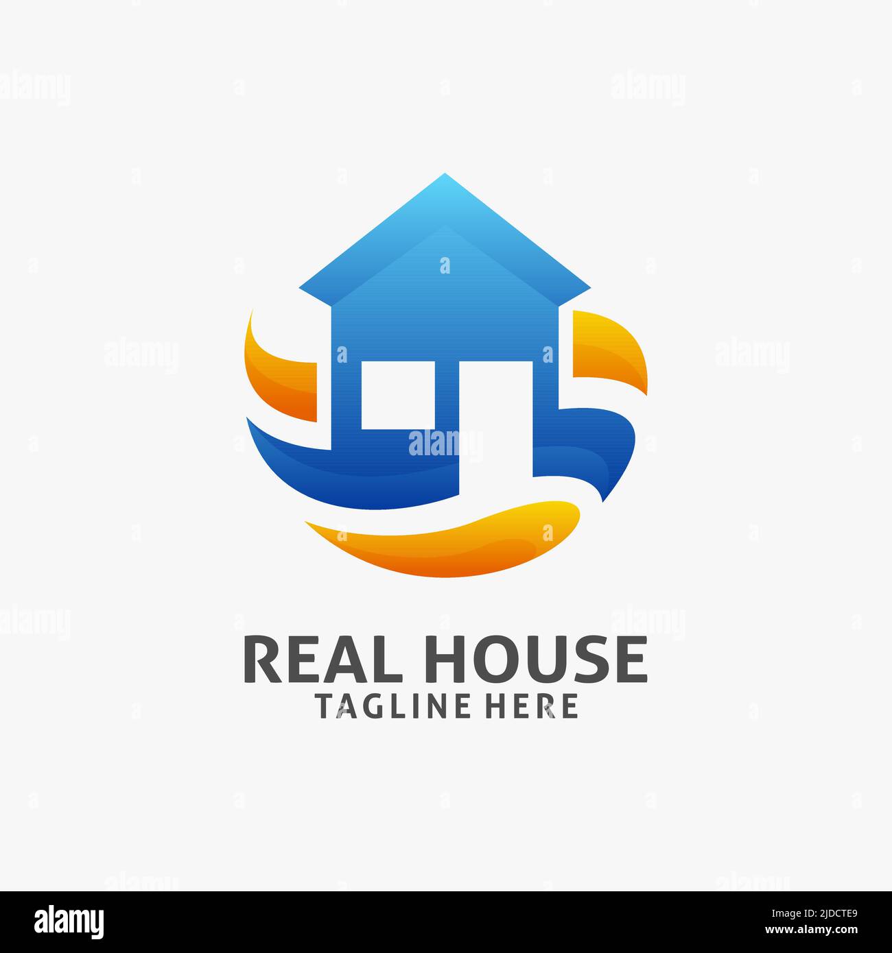 Wavy house logo design Stock Vector Image & Art - Alamy