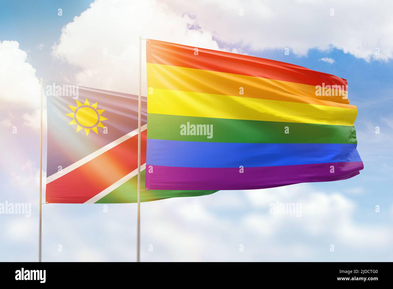 Country flags lgbt flag waving hi-res stock photography and images - Alamy