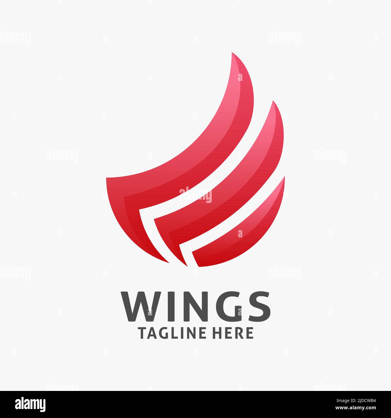 Wing logo design in circle concept Stock Vector Image & Art - Alamy