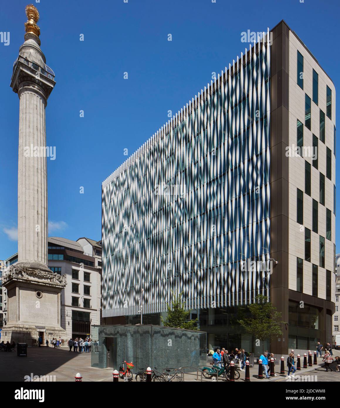 Oblique contextual view of new building with Monument. 11-13 Monument ...