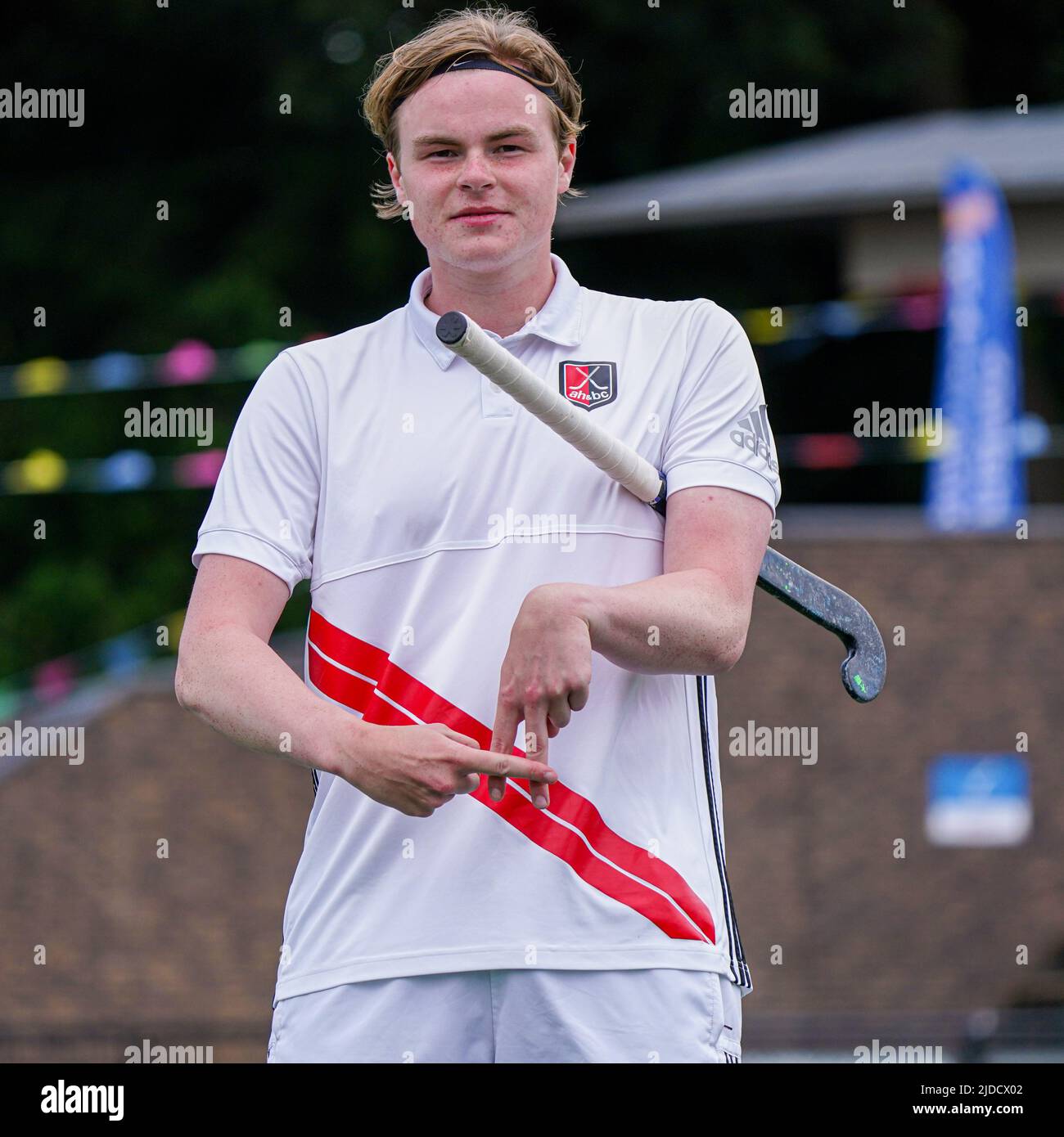 AMERSFOORT, NETHERLANDS - JUNE 19: player of AH&BC during the NK Jong ...