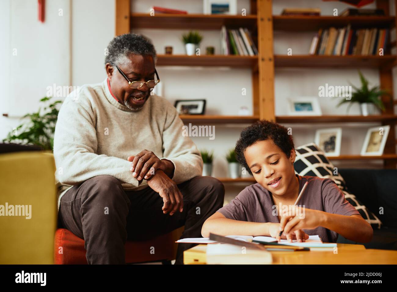 African american grandpa and child hi-res stock photography and images ...