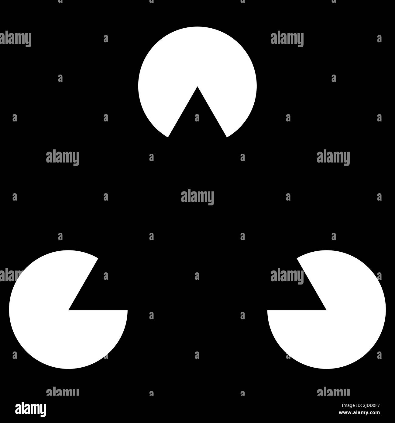 Gestalt Geometric figures example Illusion illustration Stock Vector ...