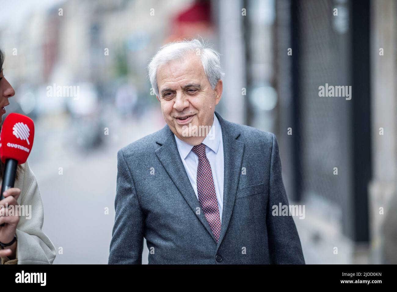 Roger Karouchi arriving at the Les Republicans (LR) party headquarters ...