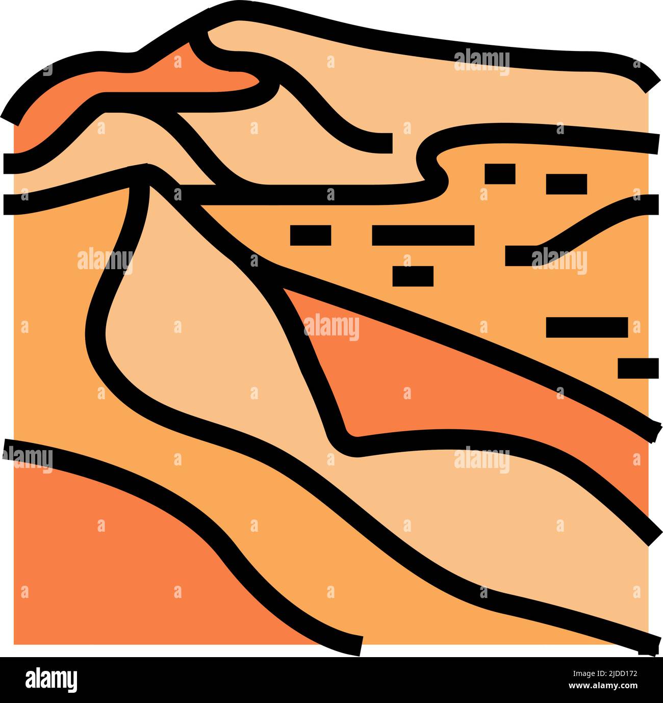 namib desert color icon vector illustration Stock Vector Image & Art ...