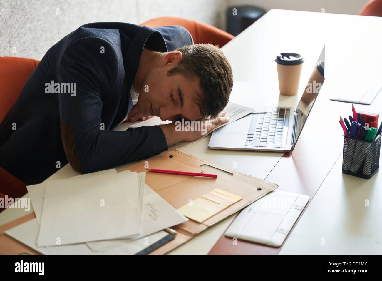Man sleep work back hi-res stock photography and images - Alamy