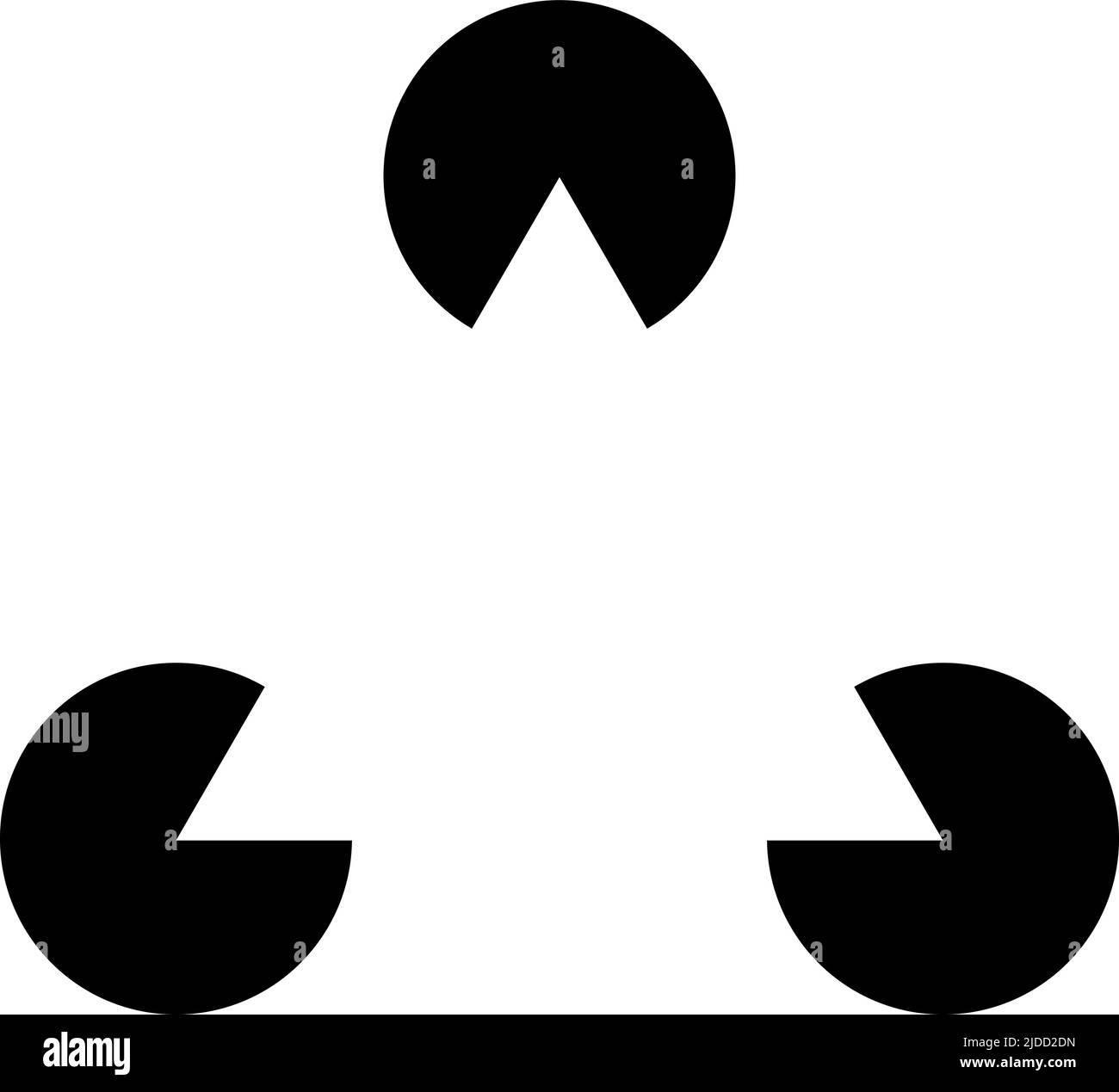 Gestalt Geometric figures example Illusion illustration Stock Vector ...